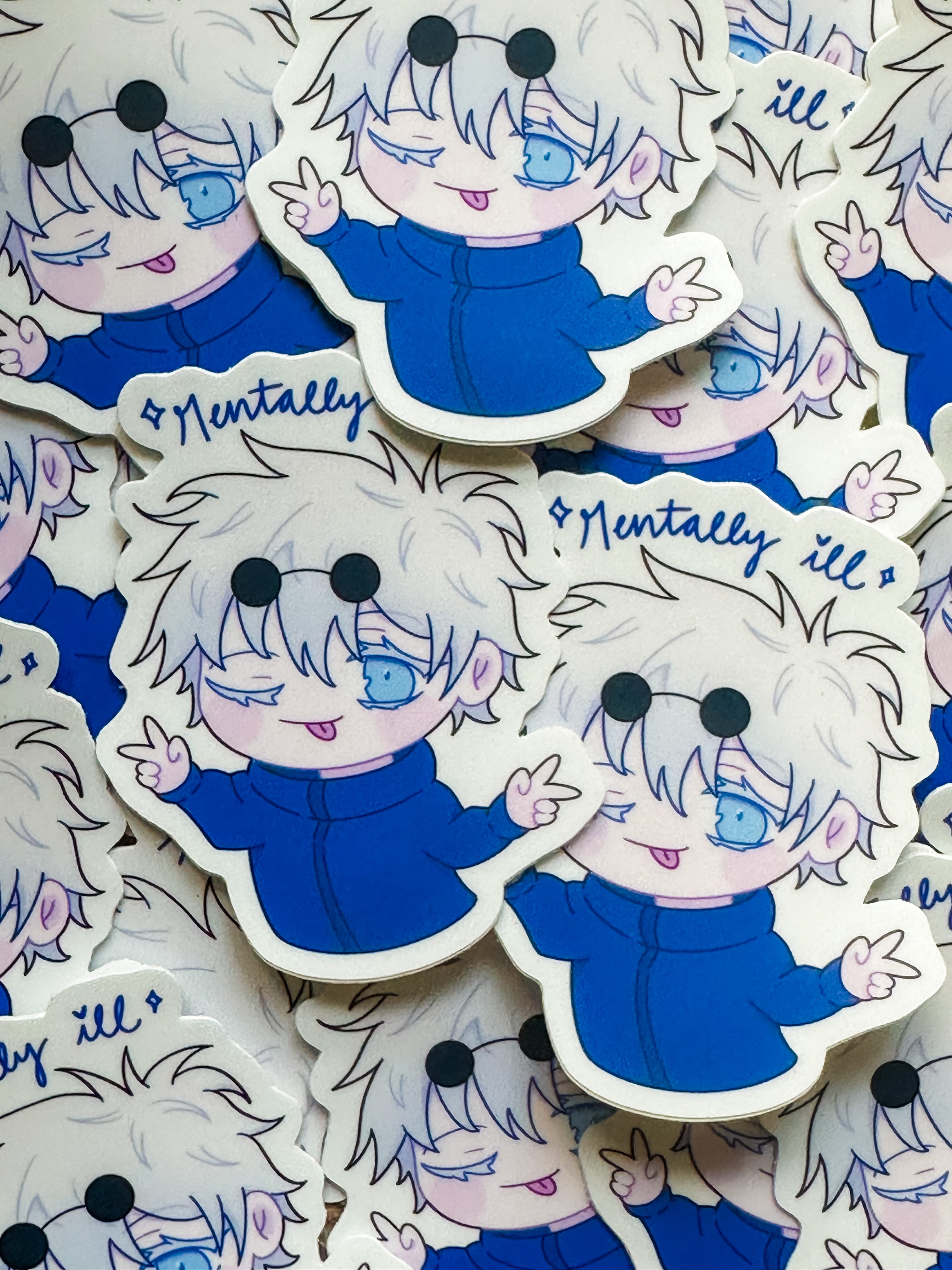 Jujutsu Kaisen - Gojo Mentally Ill Sticker – lynuyu